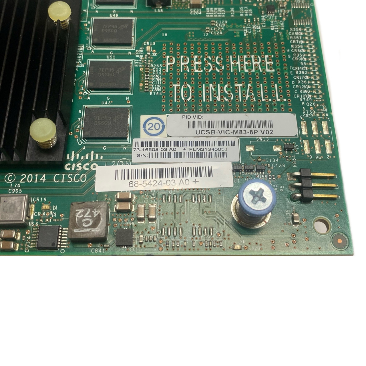 Cisco UCSB-VIC-M83-8P VIC 1380 Mezzanine Interface Card - Lot of 2