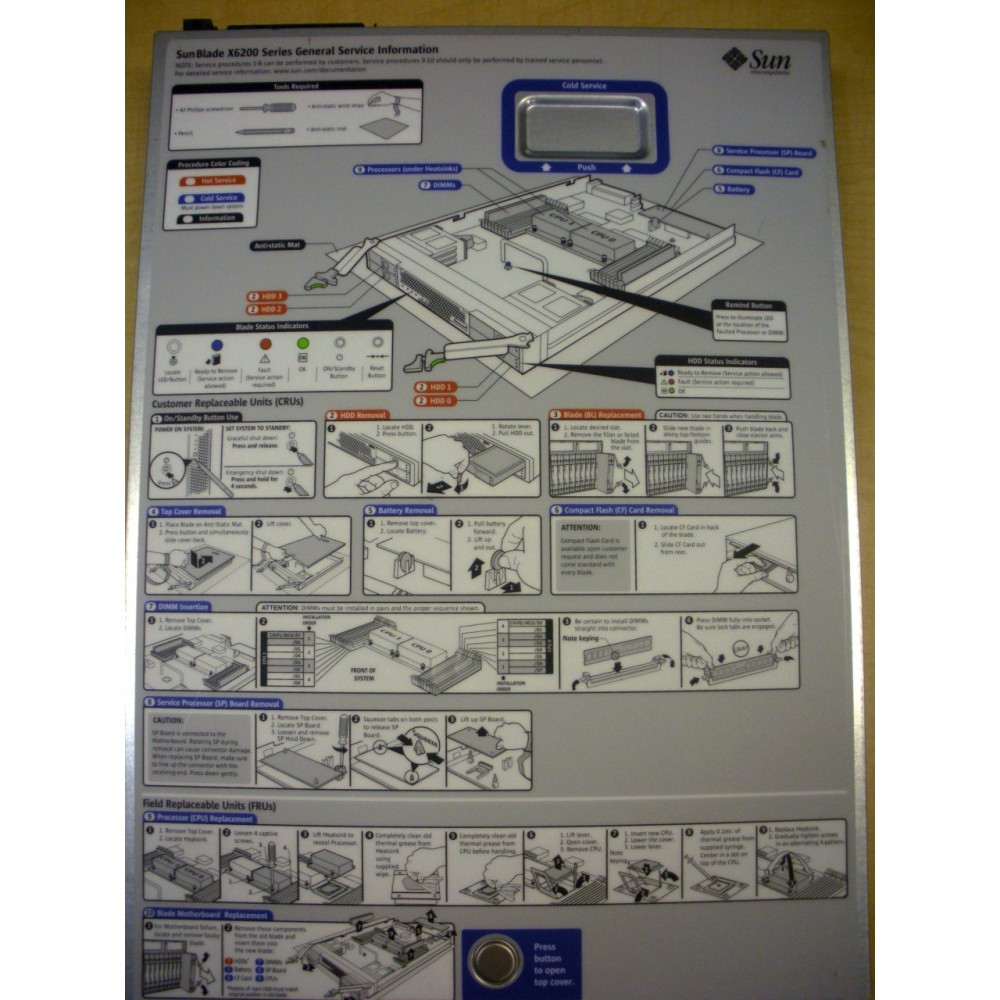 Sun Blade X6220 X4273A (594-4499) 2x AMD Opteron 2220 2.8GHz Dual Core ...