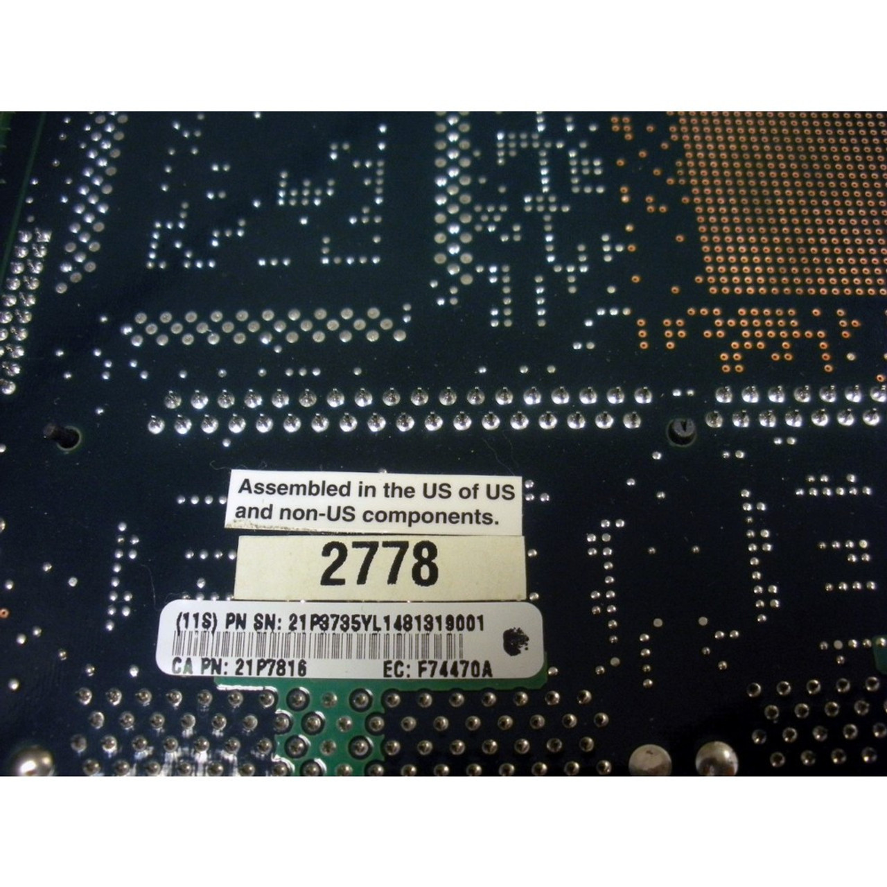 IBM 2778-9406 21P3735 PCI-X RAID Disk Controller