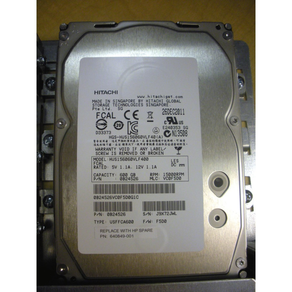 HP QL252B QL336B 3PAR 4x 600GB 15K 4Gb FC LFF Drive Magazine T400 T800