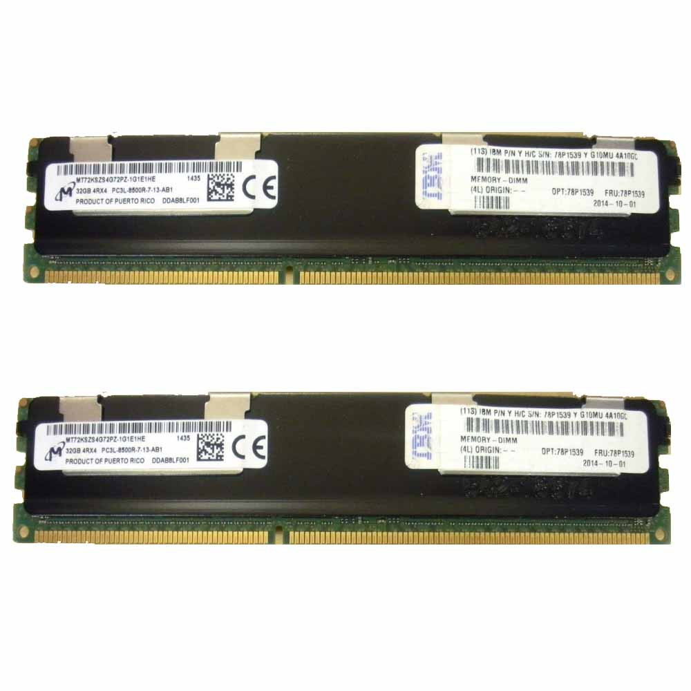 IBM EEMF 64GB (2x 32GB) DDR3 Memory Kit for Power7 78P1539 31F7