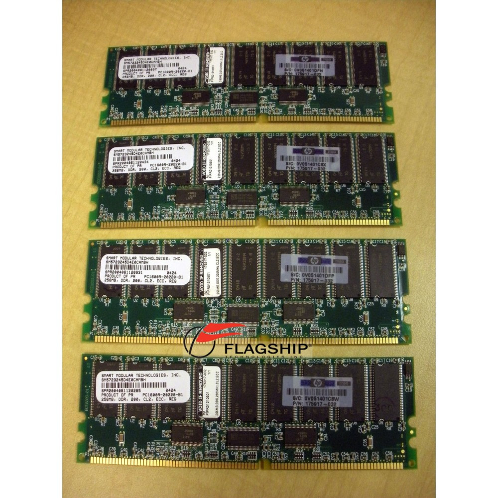 HP Compaq 202170-B21 1GB (4x 256MB) PC1600 Memory Kit 175017-032