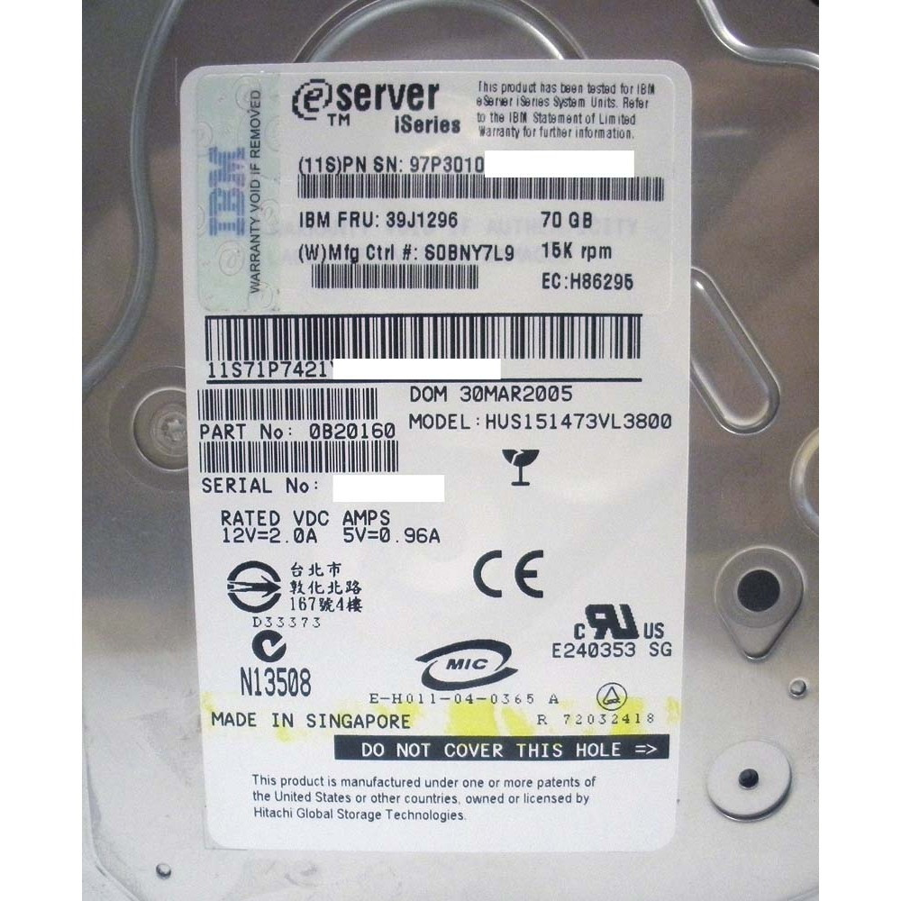 IBM 4327-HDA 4327 70gb 15k rpm Scsi Hard Drive