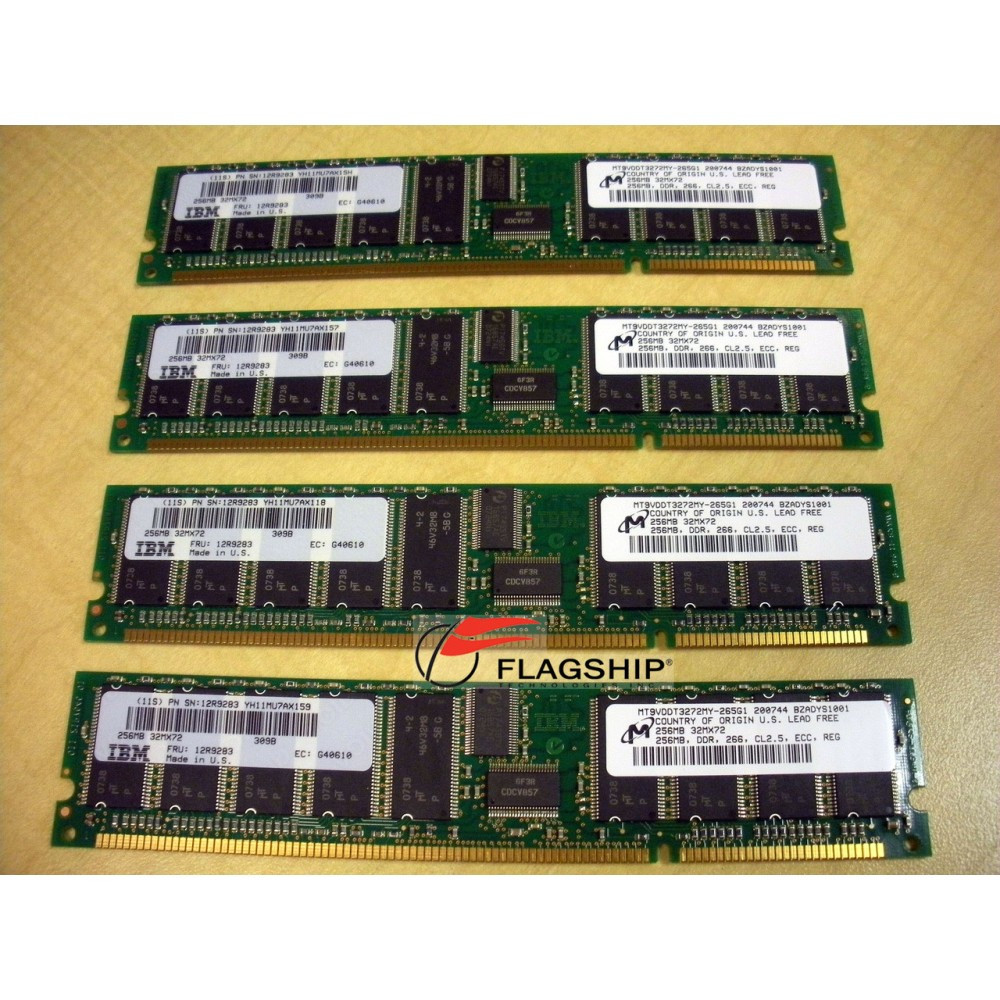 IBM 4444-9406 1GB (4x 256MB) Memory Kit 12R9283 53P3222 309B