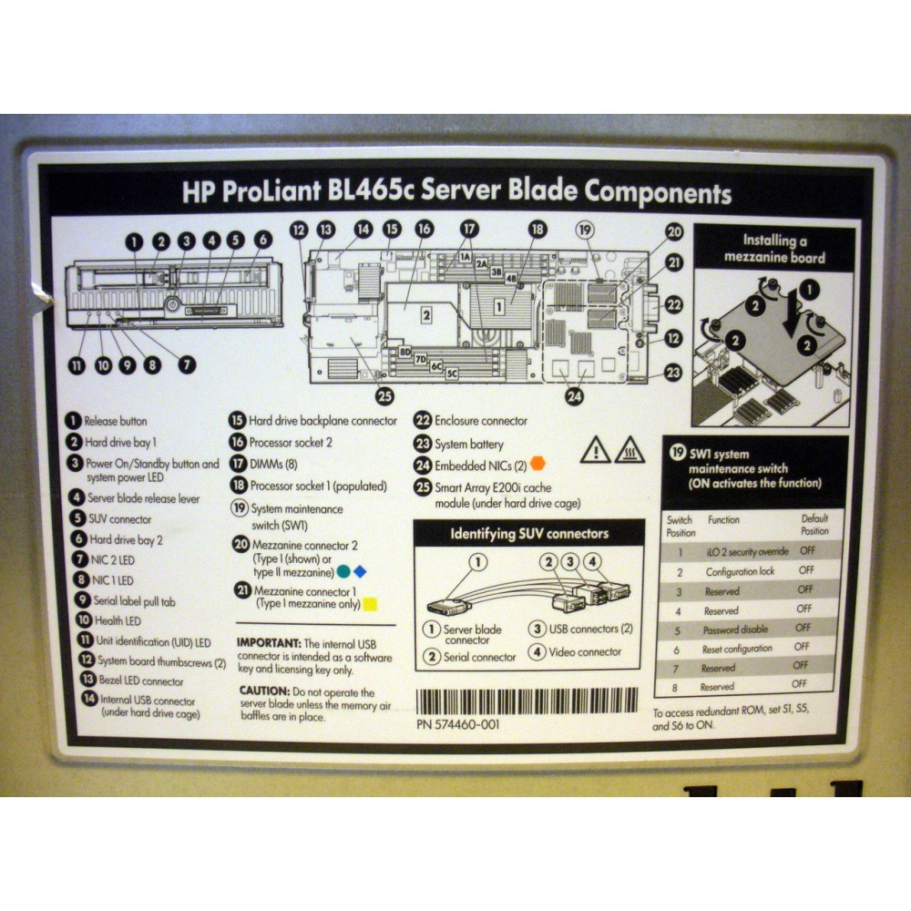 HP 539800-B21 BL465c G6 CTO Blade Server Chassis