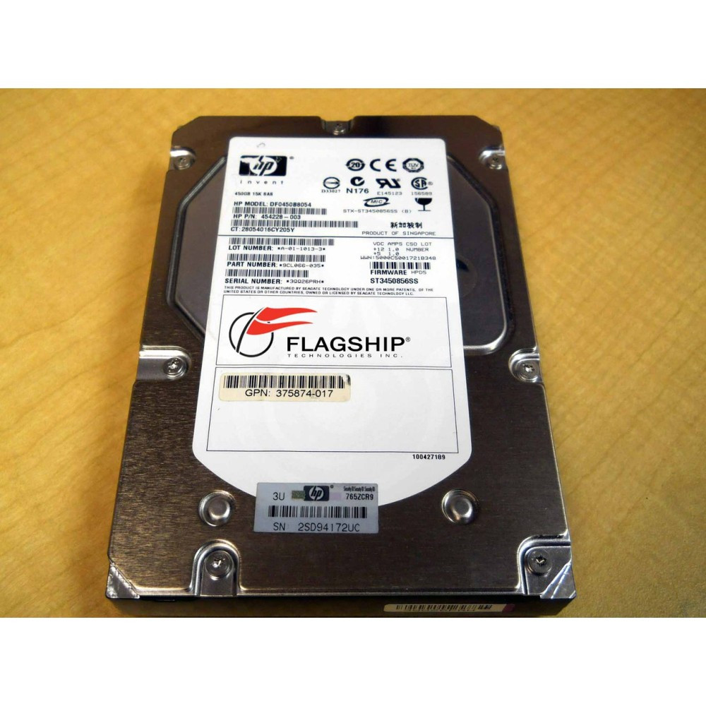 HP 375874-017 450GB 15K SAS 3.5 6G DUAL PORT HARD DRIVE - NO TRAY
