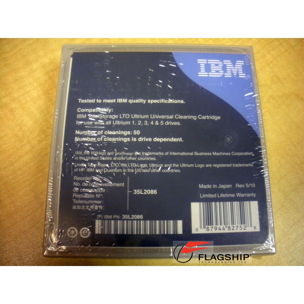 IBM 35L2086 LTO Ultrium Universal Cleaning Cartridge