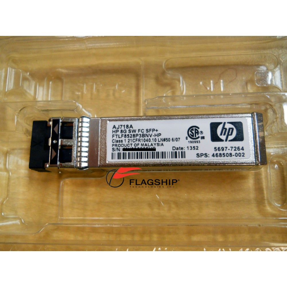 HP AJ718A 8GB SHORT WAVE FIBER CHANNEL SFP 1 PACK