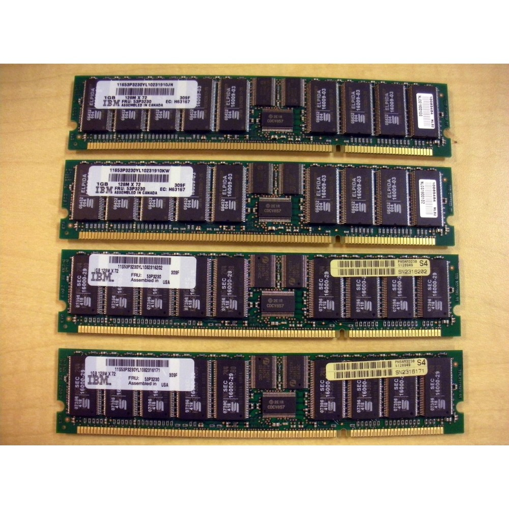 IBM 4453-701X 4GB (4x 1GB) Memory Kit 53P3230