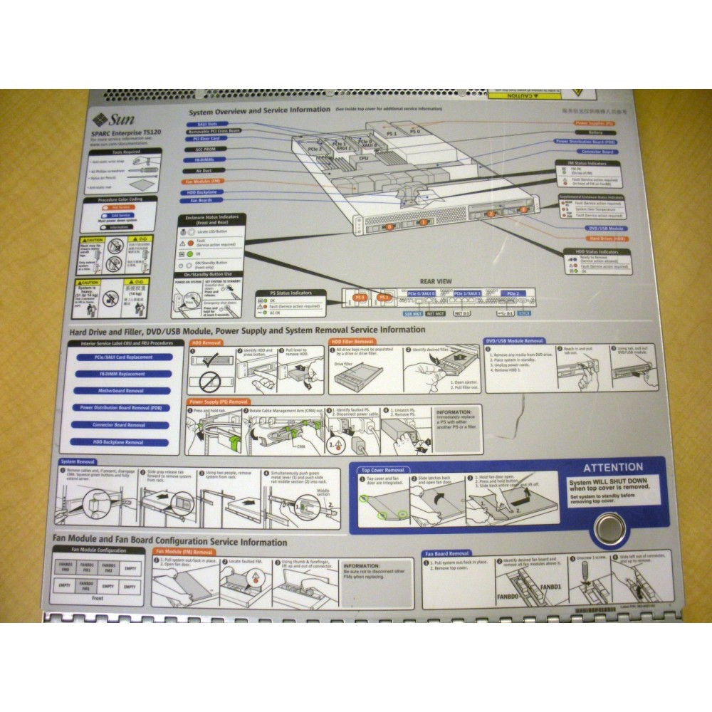 Sun T5120 SECPADF1Z 540-7970 1.2GHz 4 Core, 8GB, 2x 146GB, DVD