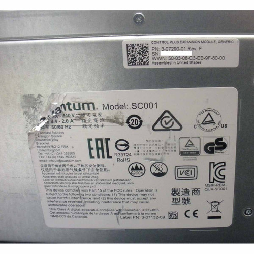 Quantum Scalar i3 LTO Tape Library w/Expansion Module