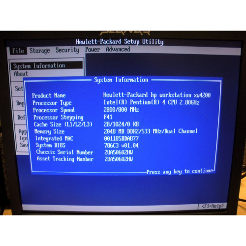 HP xw4200 DU936AV Intel Pentium 4 Processor 2.80GHz, 2GB, 160GB, DVD-RW ...