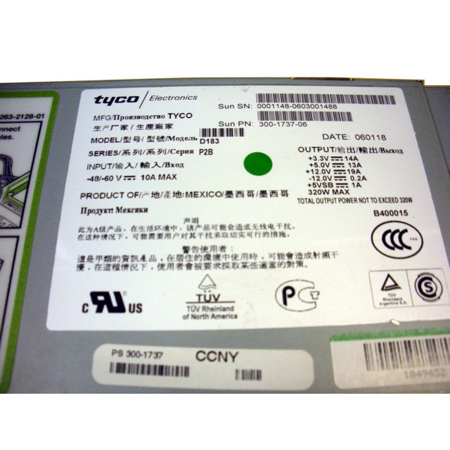 Sun 300-1737 Power Supply, Netra 210 Power Supply, DC Power Supply
