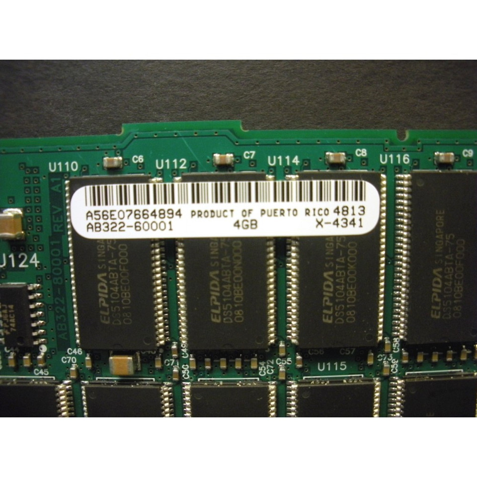 HP AB322-60001 AB322-69001 4GB SDRAM Memory DIMM for rp7420 rp8420 ...