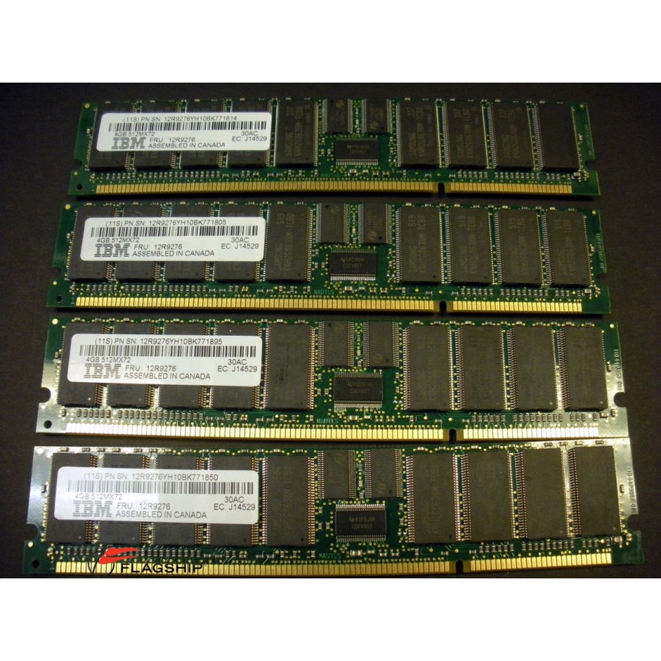 IBM 4450-701X 16GB (4x 4GB) Memory Kit 12R9276 16R0711 30AC