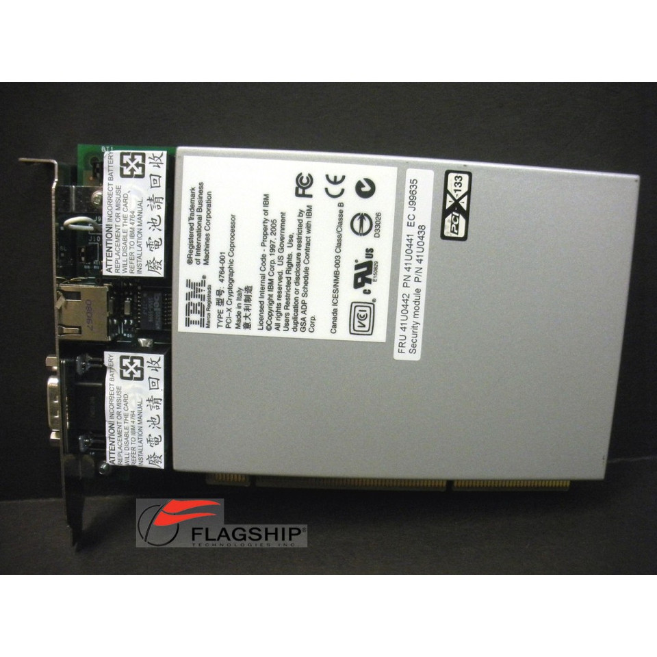 IBM 41U0442 41U0441 4764-001 PCI-X Cryptographic Coprocessor