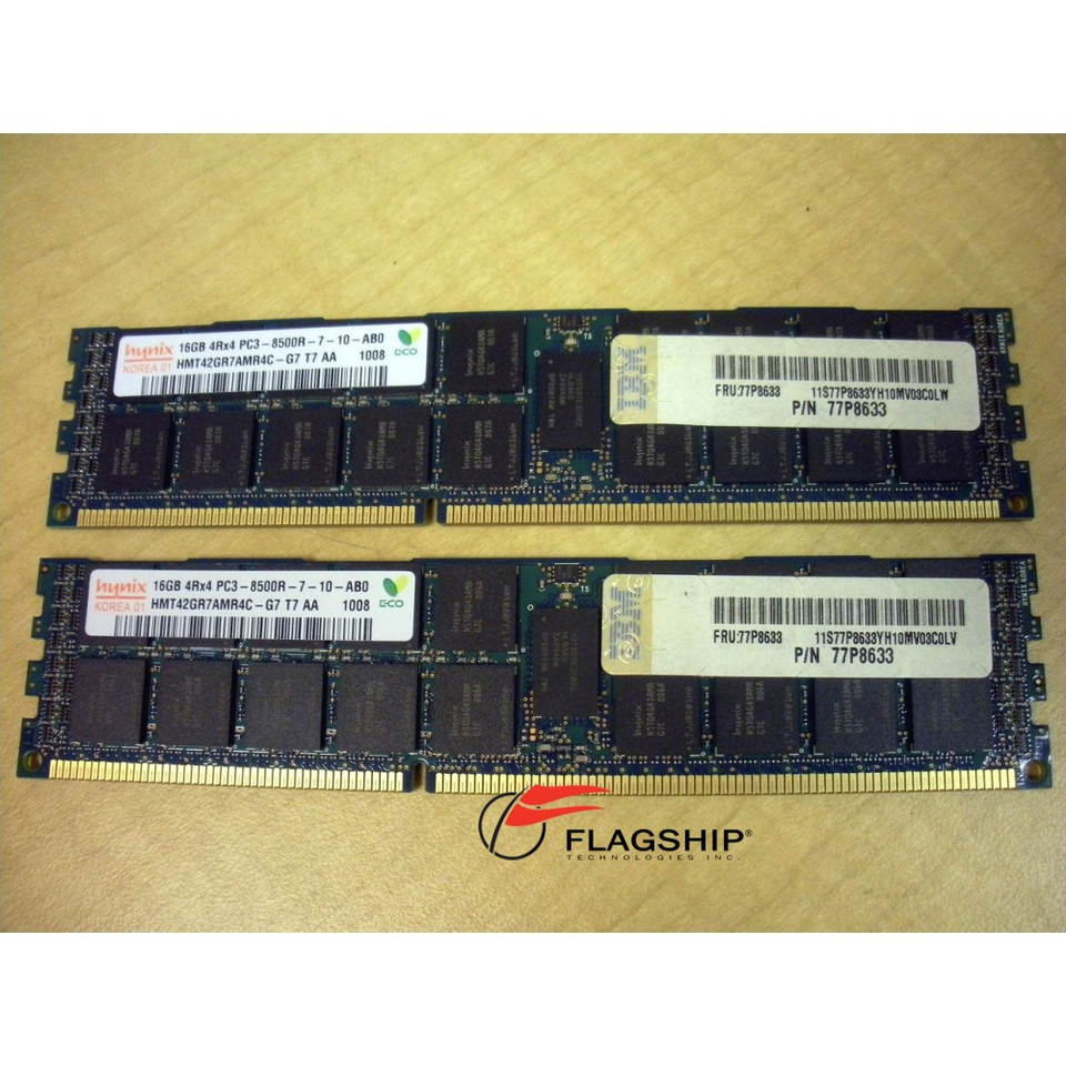 IBM 4528-82XX 32GB (2x 16GB) Memory Kit PC3-8500 77P8633