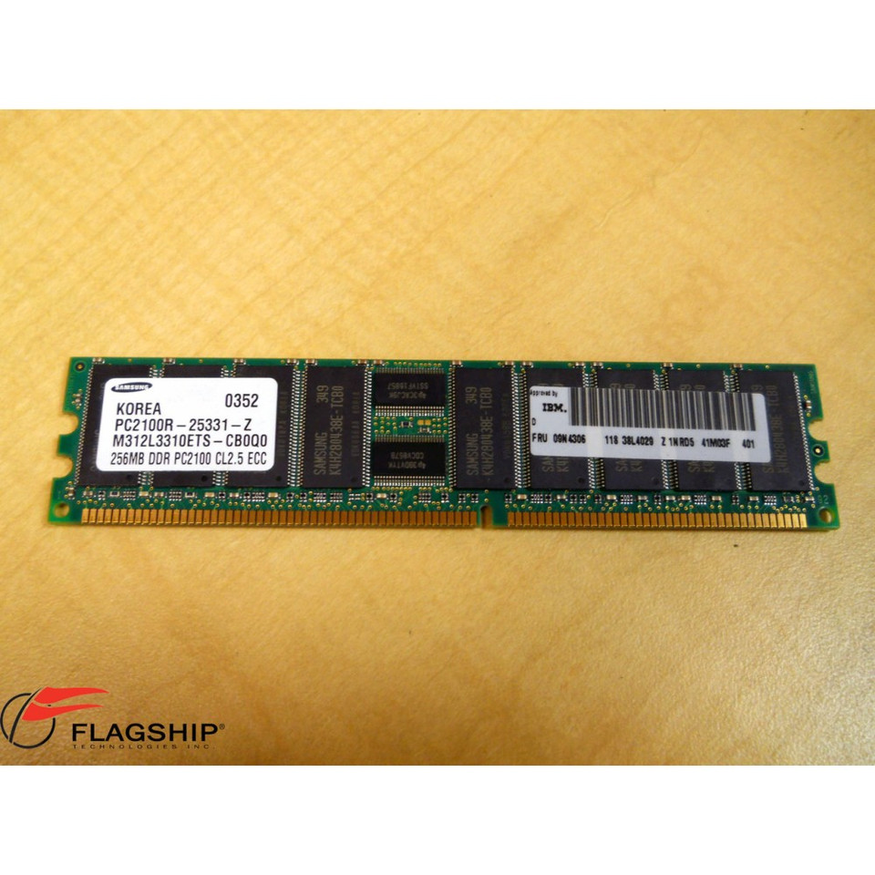 IBM 09N4306 256MB PC2100 DDR ECC MEMORY DIMM | Flagship | Flagship Tech ...