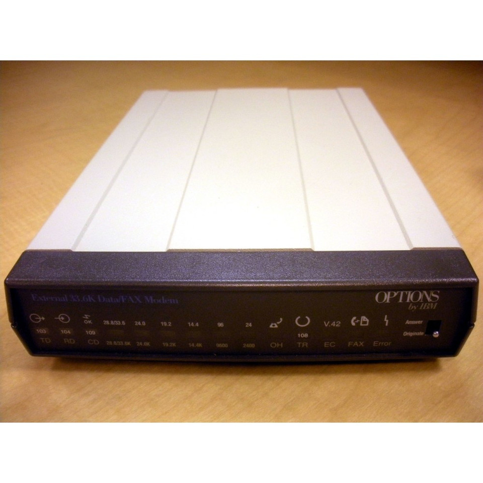 IBM 7852-400 External 33.6K Data/Fax Modem Options by IBM