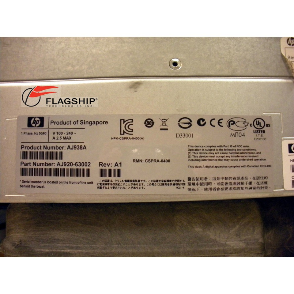 HP AJ938A P6500 HSV360 Dual Controller FC Array | Flagship Tech