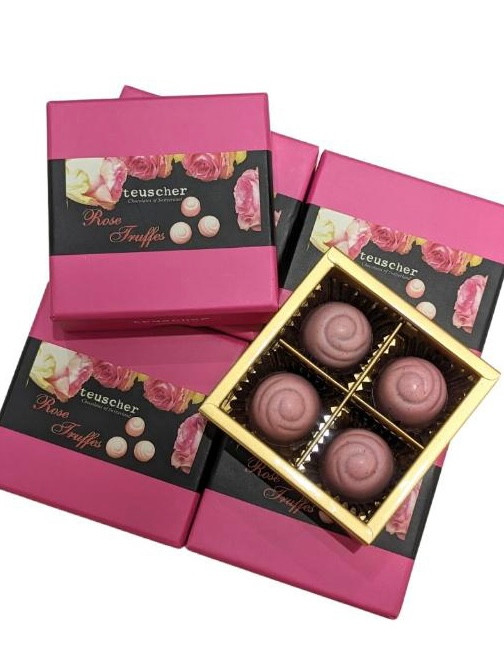 Rose Chocolate Truffles - 2, 4, 6 or 9 pieces - Teuscher Chocolates Chicago