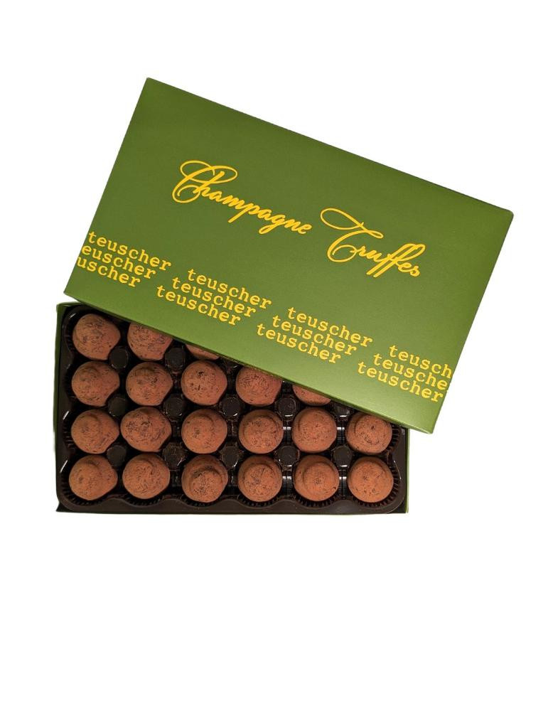 DARK Champagne Truffles Gift Boxes - Teuscher Chocolates Chicago