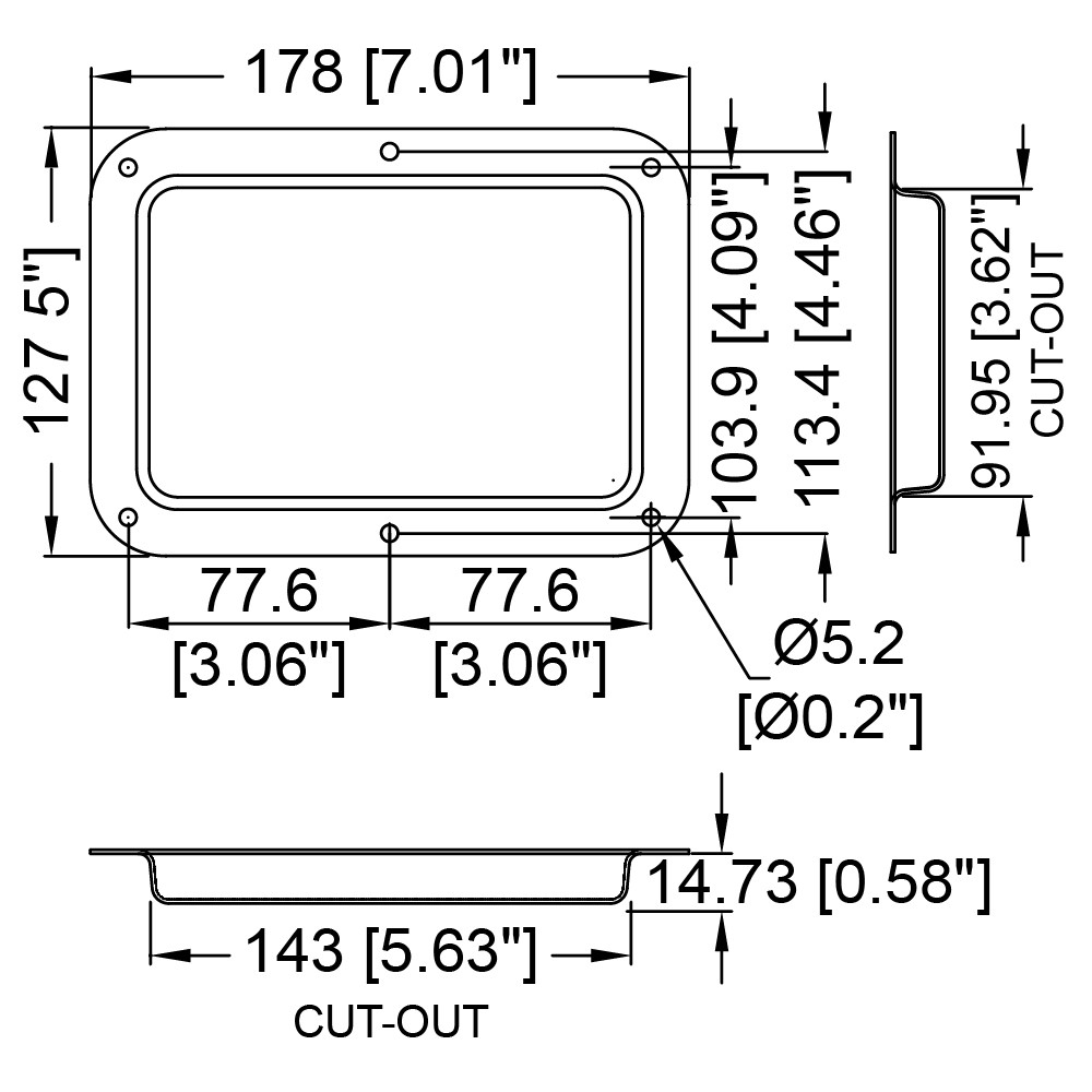 D0946EZ - CASTER DISH - RECESSED - medium size - DIY Road Cases Store