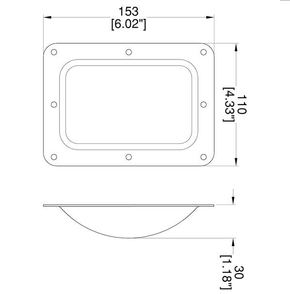 H1006-PLASTIC POCKET HANDLE - deep recess - DIY Road Cases Store