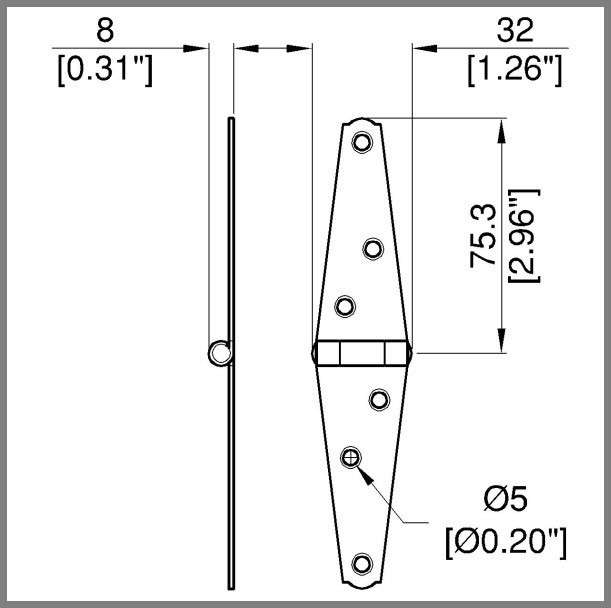 2698 - PADLOCKABLE STRAP HINGE - DIY Road Cases Store