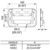 H1053Z - SURFACE MOUNT SPRING HANDLE - DIY Road Cases Store