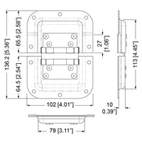 P8271 - DOUBLE HINGE -In Offset Dish - DIY Road Cases Store