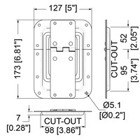 P8271 - DOUBLE HINGE -In Offset Dish - DIY Road Cases Store
