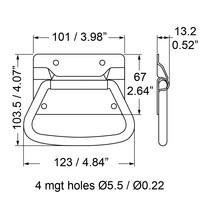 2457 - MEDIUM CHEST HANDLE - DIY Road Cases Store