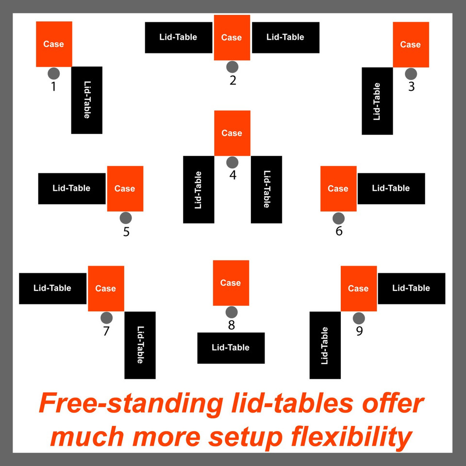 9967 - TABLE LEG ASSEMBLY - FOLDING - narrow legs - DIY Road Cases Store