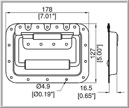 H1006-PLASTIC POCKET HANDLE - deep recess - DIY Road Cases Store