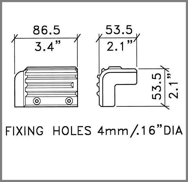 C1539 - LARGE RIBBED PLASTIC STACKING CORNER - DIY Road Cases Store