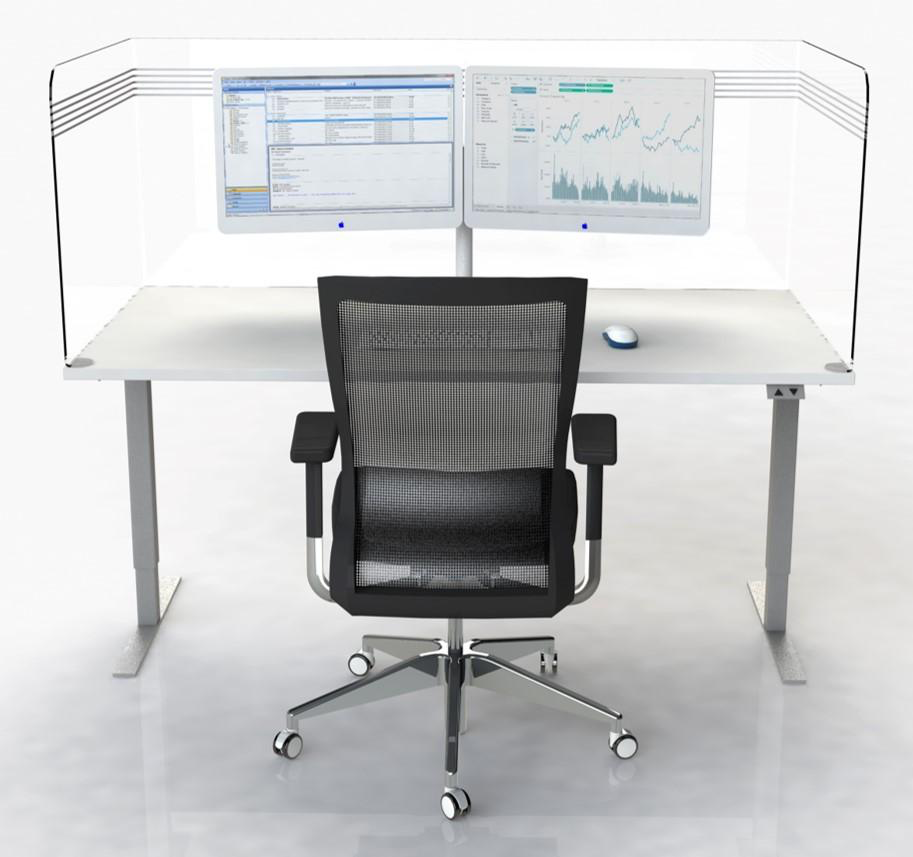 Retrofit Isolation Desk Screen Pack