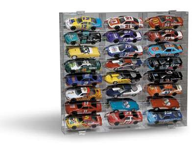 24-CAR SLANTED WALL-MOUNTABLE DISPLAY CASE by CLEARWATER