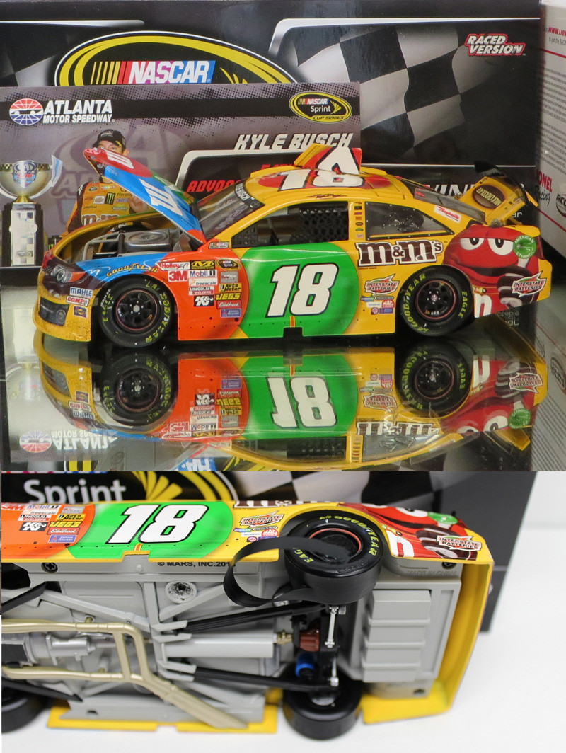 KYLE BUSCH 2013 ATLANTA WIN RACED VERSION M&M'S 1/24 ACTION