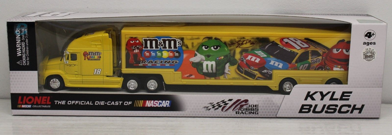 Kyle Busch Nascar Hauler Toy NASCAR #18 Kyle Busch M & M's Racing Semi
