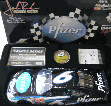 MARK MARTIN 2002 PFIZER FORD TAURUS OWNERS SERIES TEAM CALIBER 1/24