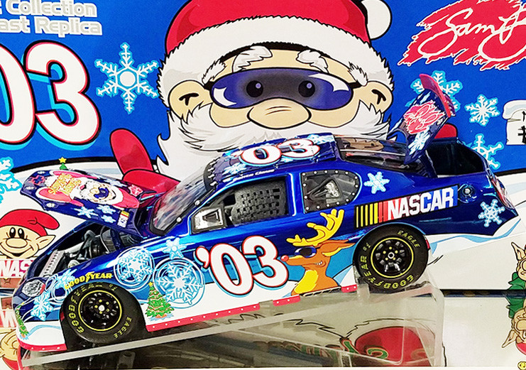 SAM BASS 2003 HAPPY HOLIDAYS CHRISTMAS CAR COLOR CHROME 1/24 TEAM ...