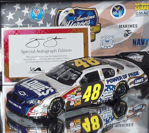 AUTOGRAPHED JIMMIE JOHNSON 2007 AMERICAN HEROES POWER OF PRIDE 1/24 ...
