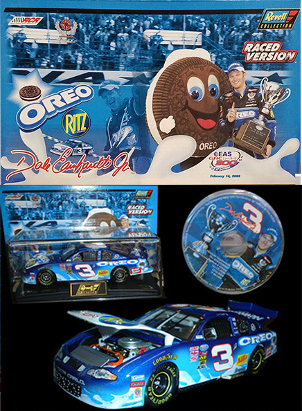 DALE EARNHARDT JR 2002 DAYTONA WIN RACED VERSION #3 OREO 1/24 REVELL ...