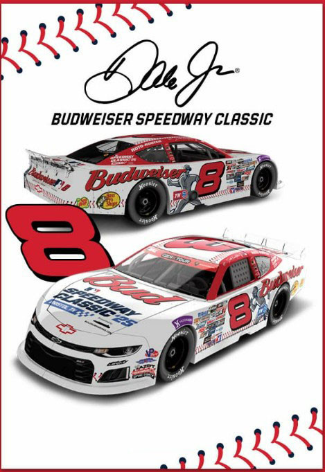 DALE EARNHARDT JR 2025 BUDWEISER SPEEDWAY CLASSIC MLB THROWBACK LATE ...