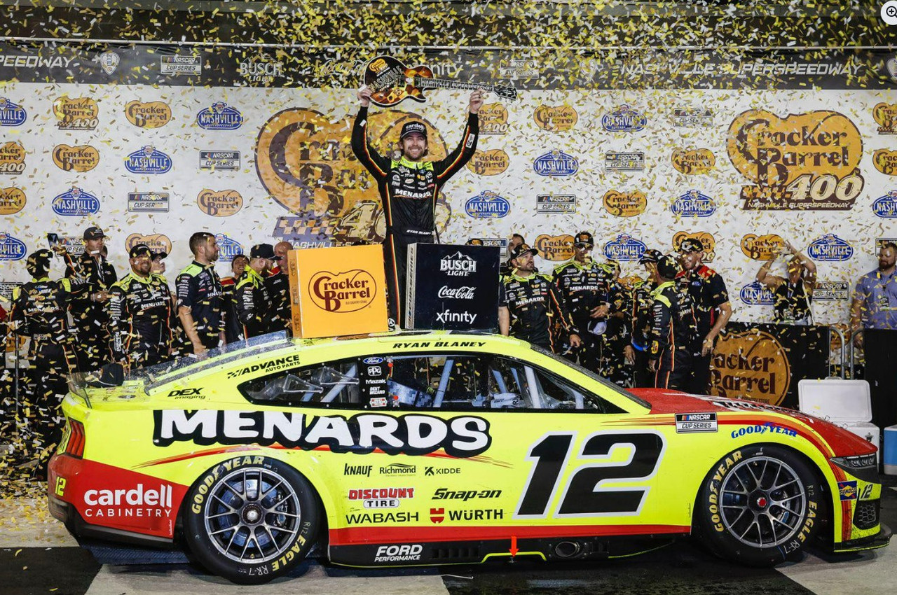 RYAN BLANEY 2025 NASHVILLE WIN RACED VERSION MENARDS/ CARDELL CABINETRY ...