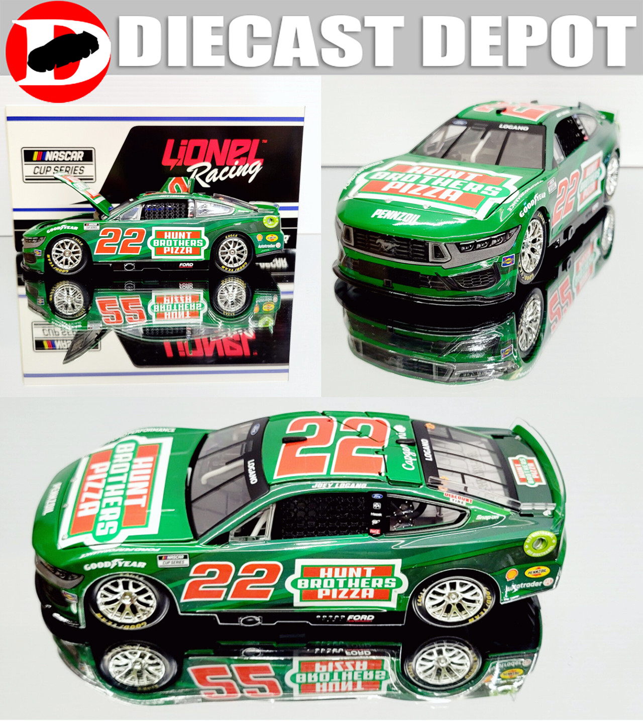 JOEY LOGANO 2024 SHELL & HUNT BROTHERS 2-CAR COMBO DEAL 1/24 ARC DIECASTS