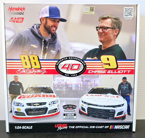 DALE JR & CHASE ELLIOTT 2-CAR SET NATIONAL GUARD & UNIFIRST 1/24 ARC ...