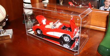 1/24 SCALE SINGLE CAR DISPLAY CASE - MIRROR BOTTOM