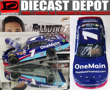 AUTOGRAPHED ELLIOTT SADLER 2017 ONE MAIN FINANCIAL 1/24 ACTION GS